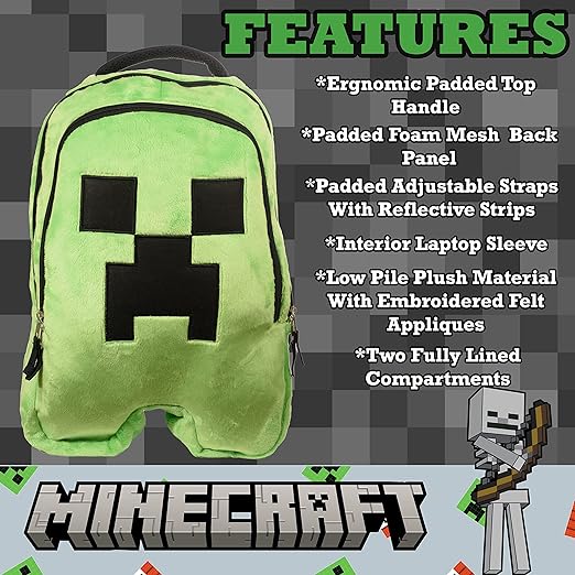 Minecraft Creeper Backpack | Kids Bags Co. – Kid's Bags Co.